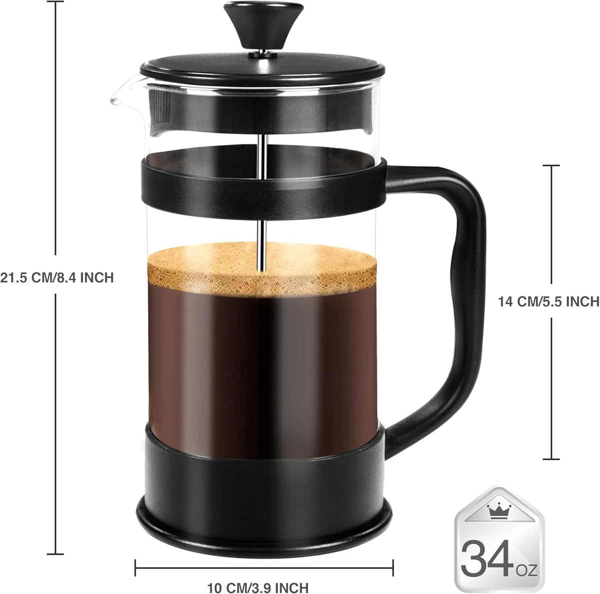 Cafetera francesa - para café espresso y té A24 – SupplyRD.com