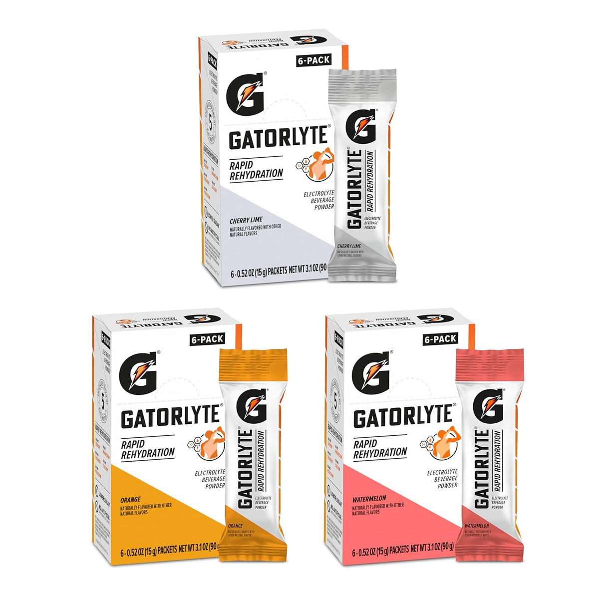 Gatorlyte Bebida de electrolitos de rehidratación 18 unidades ...